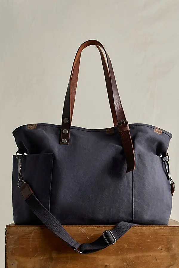Free People We The Free Preston Canvas Tote - Navy