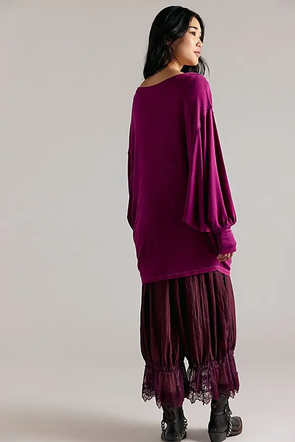 Free People Swept Up Sweatshirt - Amaranth