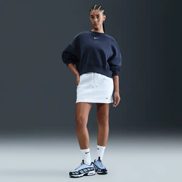 Nike Sportswear Phoenix Fleece Over-oversized Crew-neck Sweatshirt - Blue