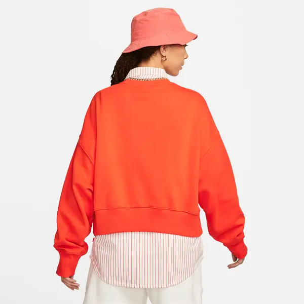 Nike Sportswear Phoenix Fleece Over-oversized Crew-neck Sweatshirt - Red