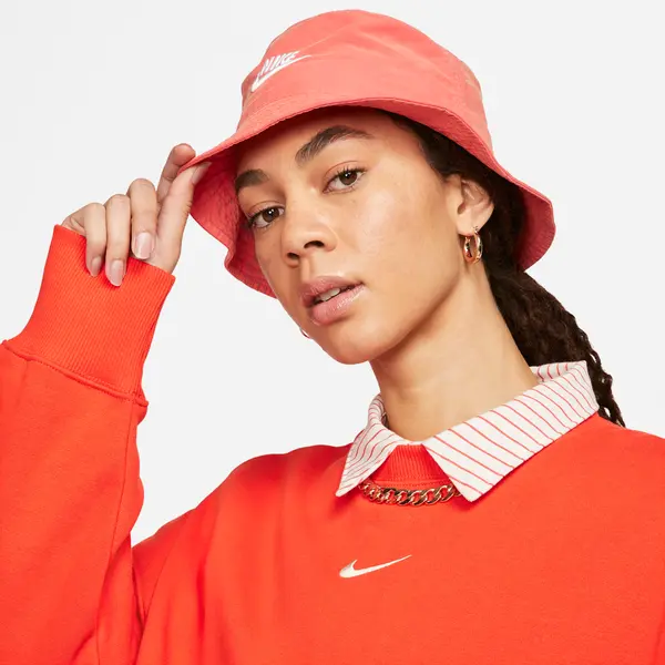 Nike Sportswear Phoenix Fleece Over-oversized Crew-neck Sweatshirt - Red