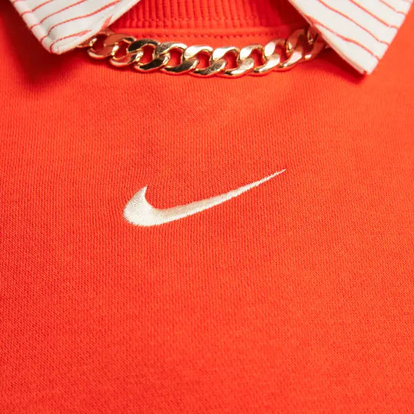 Nike Sportswear Phoenix Fleece Over-oversized Crew-neck Sweatshirt - Red