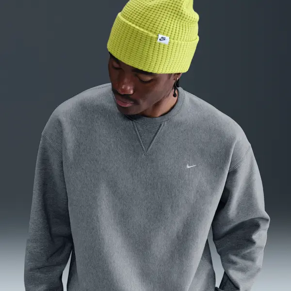 Nike Solo Swoosh Fleece Crew - Grey