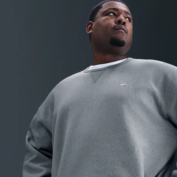 Nike Solo Swoosh Fleece Crew - Grey