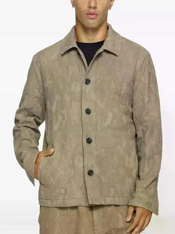 DONDUP Camouflage-pattern Cotton Shirt Jacket