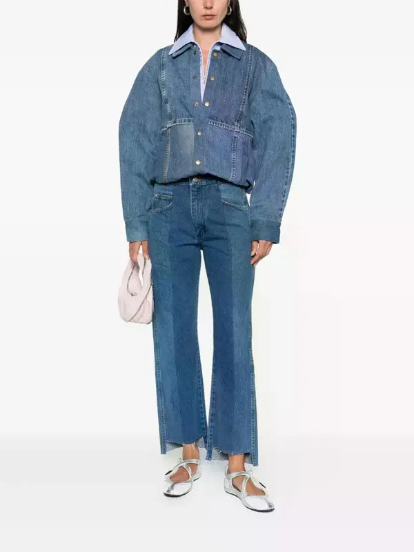 E.L.V. DENIM Audrey Asymmetric-hem Jeans