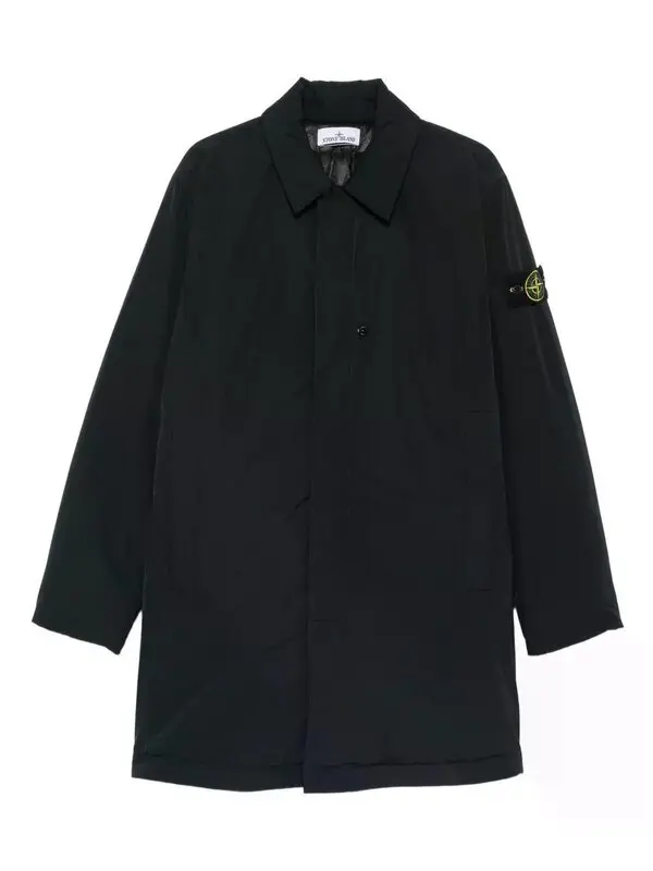 Stone Island Patch-pocket Recycled-polyester Coat - Black