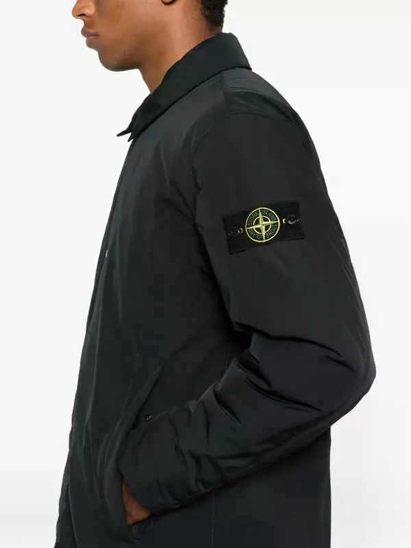 Stone Island Patch-pocket Recycled-polyester Coat - Black