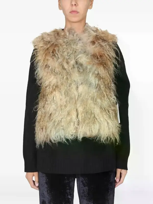 Lanificio Becagli Shaggy Fur Jacket - Neutrals