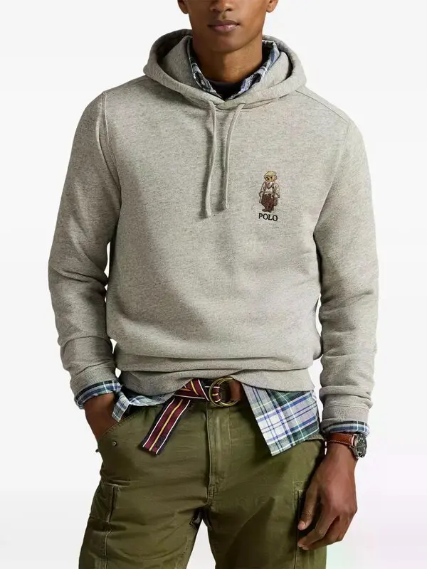 Polo Ralph Lauren Logo-embroidered Hoodie - Grey