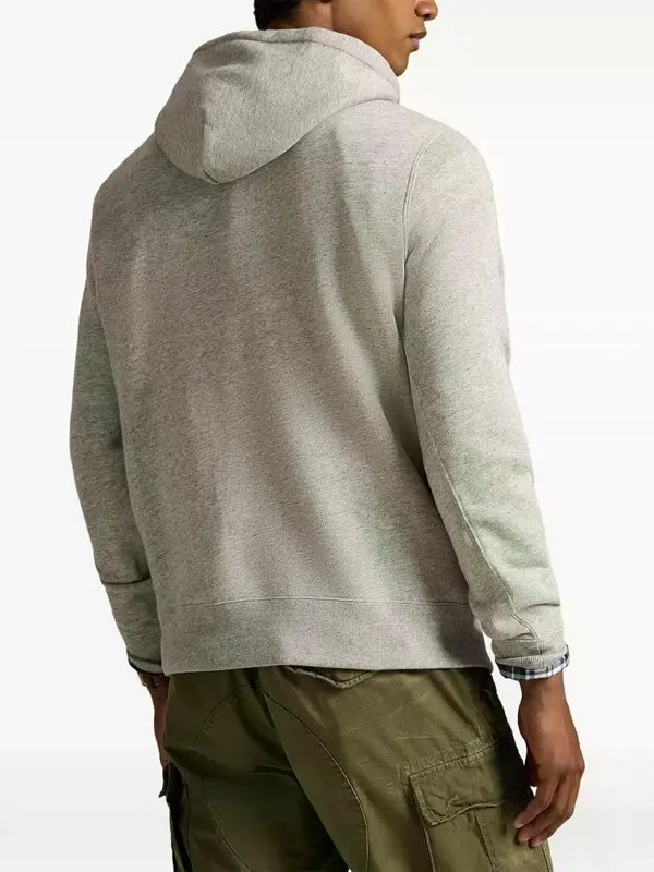 Polo Ralph Lauren Logo-embroidered Hoodie - Grey