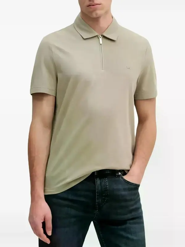 Michael Kors Half-zip Polo Shirt - Neutrals