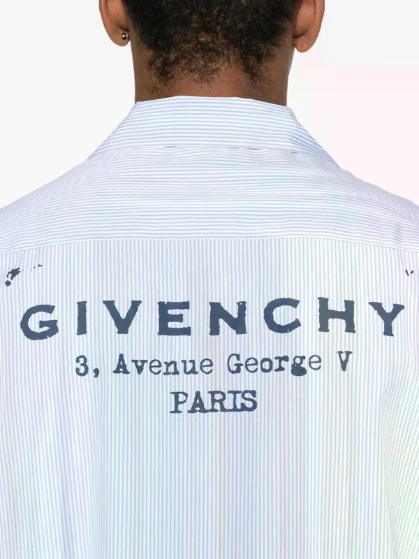 Givenchy Cotton Pinstripe Bowling Shirt