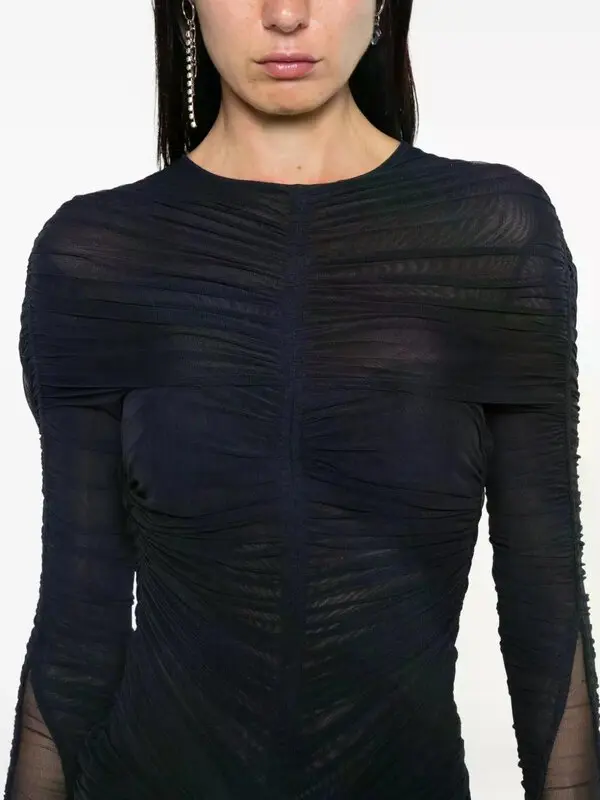 MUGLER Gathered Mesh Bodysuit