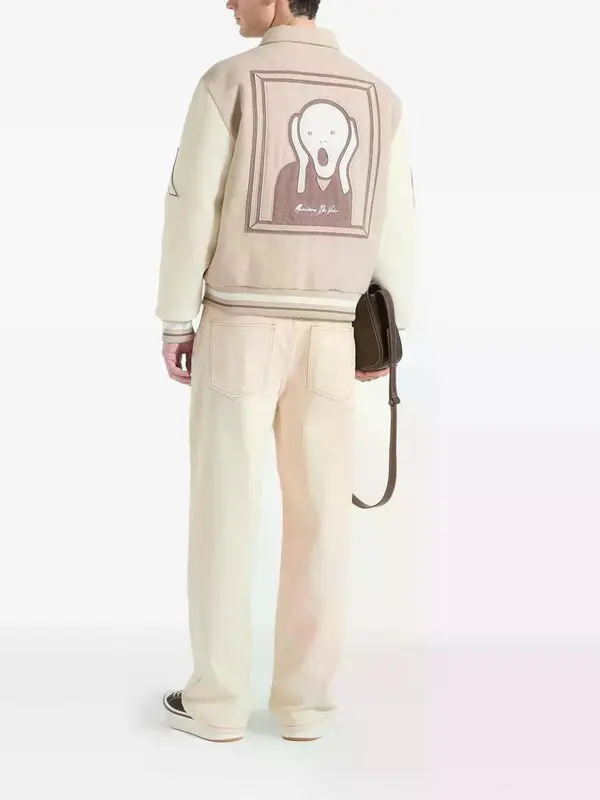 Manière De Voir Le Galerie Wool-blend Varsity Jacket - Neutrals