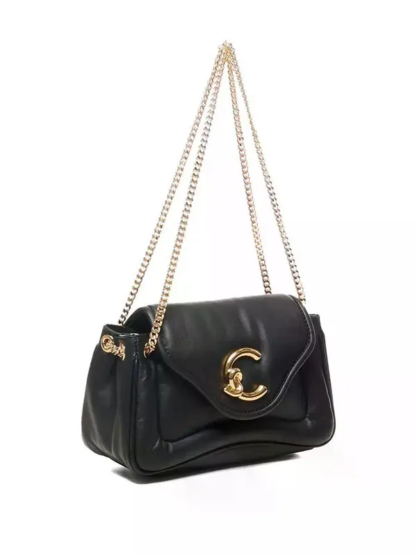 COCCINELLE Logo-plaque Chain Shoulder Bag - Black