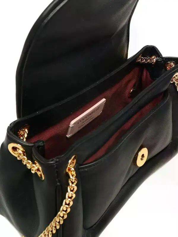 COCCINELLE Logo-plaque Chain Shoulder Bag - Black