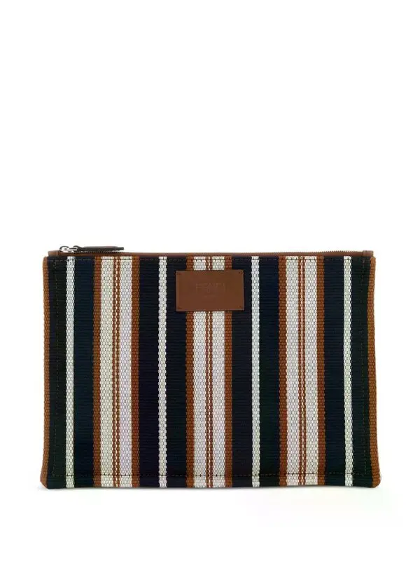 Fendi Striped Clutch - Blue