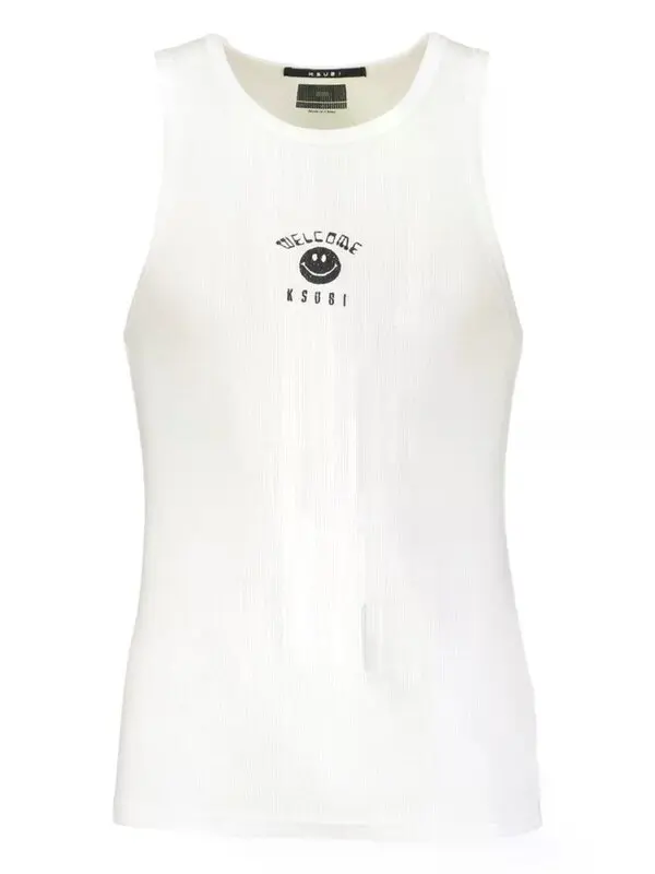 Ksubi Ribbed Smiley-face Tank Top