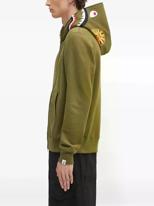 A BATHING APE Camo-shark Hoodie - Green