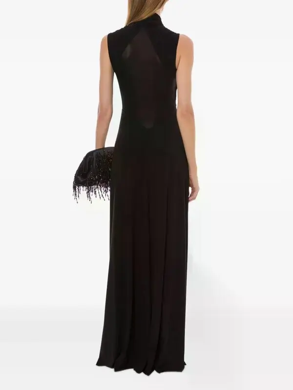 Alberta Ferretti Long Stretch Dress - Black