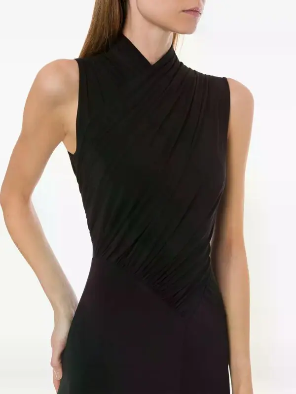 Alberta Ferretti Long Stretch Dress - Black