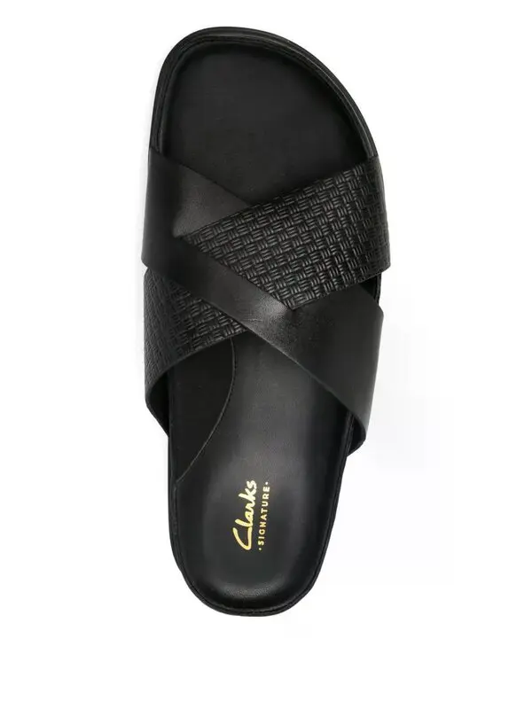 Clarks Leather Cross-strap Sandals