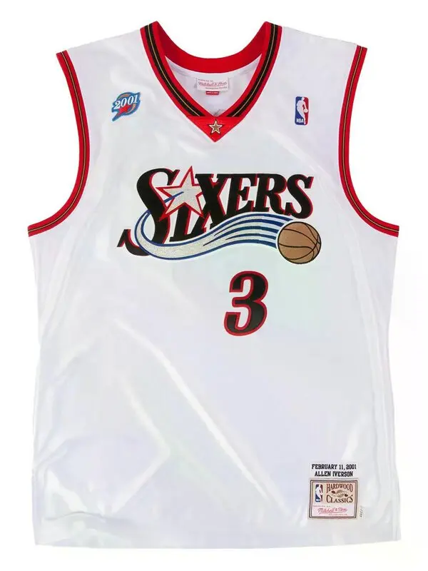 Mitchell & Ness 76ers 2001 Allen Iverson Jersey - White