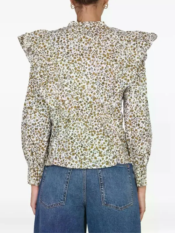 Baum Und Pferdgarten Floral Print Blouse With Ruffle Detail