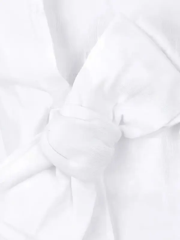 Comme Des Garçons Bow-detailed Cotton T-shirt - White