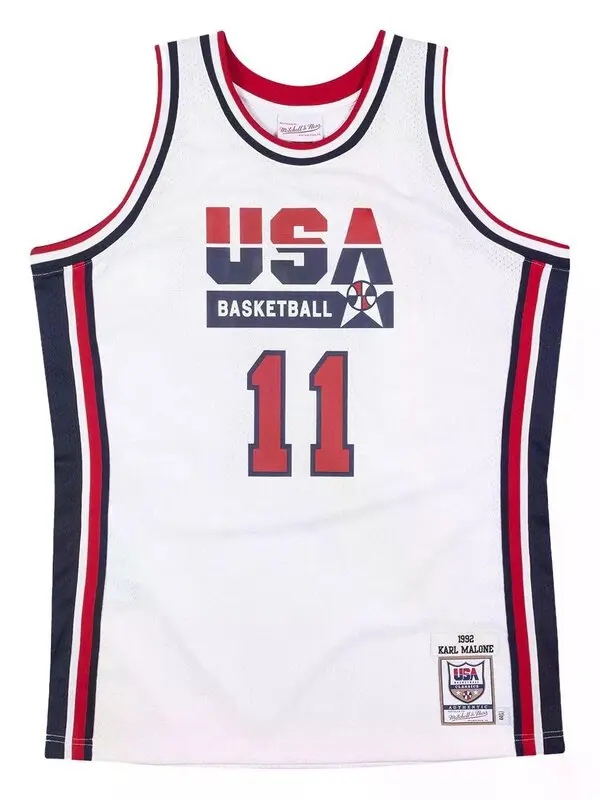 Mitchell & Ness Usa 1992 Karl Malone Basketball Jersey - White