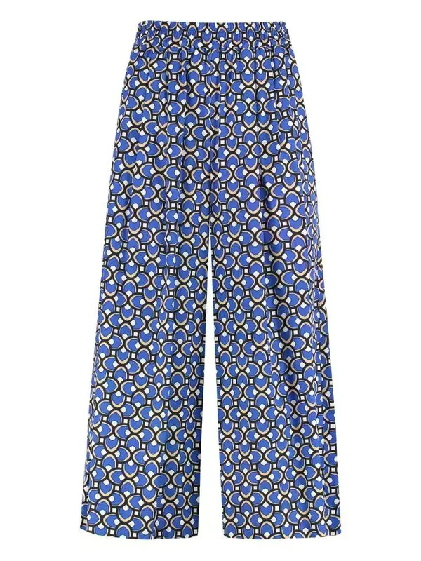 Max Mara Geometric-print Cropped Trousers