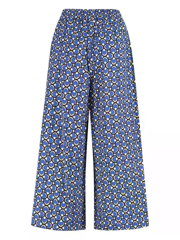 Max Mara Geometric-print Cropped Trousers