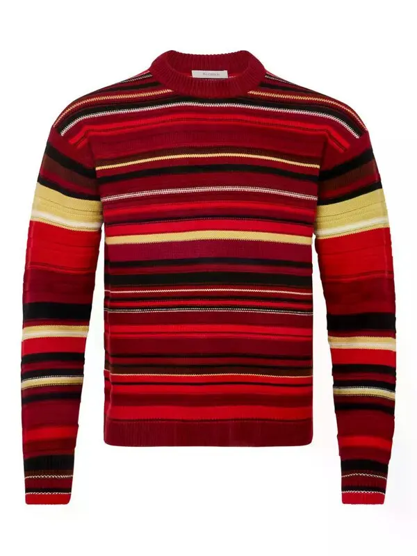 JW Anderson Striped Relaxed-fit Sweater - Red