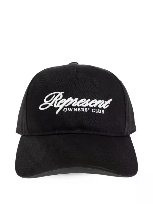 REPRESENT Script-logo Baseball Cap - Black
