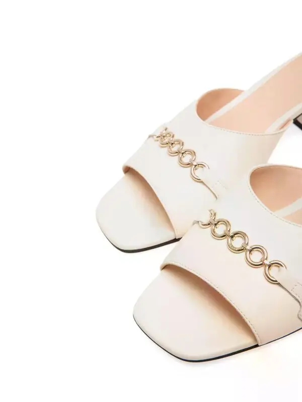 Bally Chain-embellished Leather Sandals