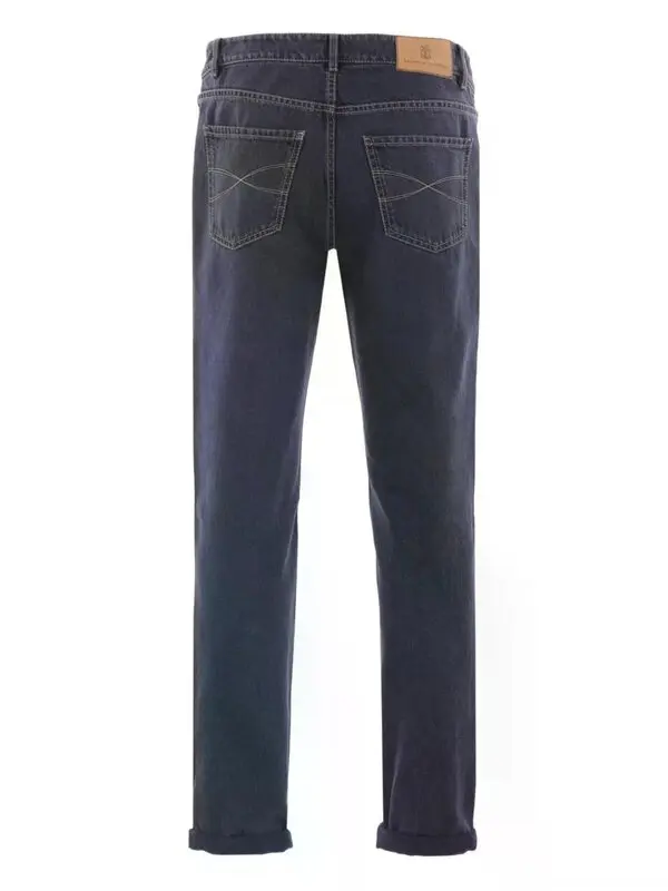 Brunello Cucinelli Logo-embroidered Jeans