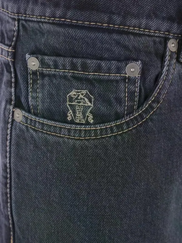 Brunello Cucinelli Logo-embroidered Jeans