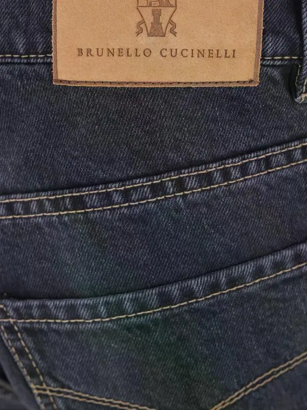 Brunello Cucinelli Logo-embroidered Jeans