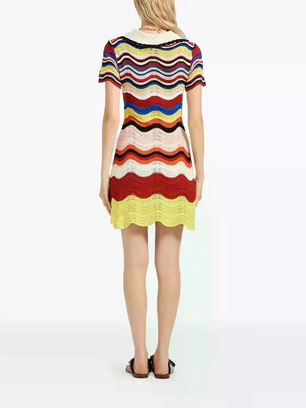La DoubleJ Chevron Mini Dress - Pink