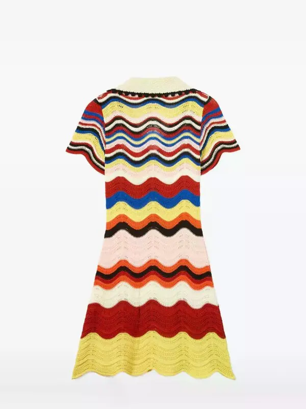La DoubleJ Chevron Mini Dress - Pink