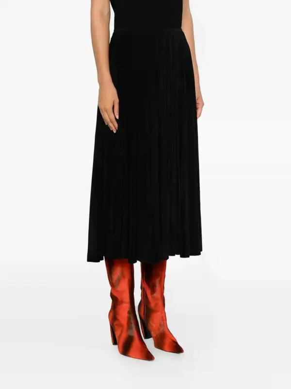 Norma Kamali Pleated Midi Skirt