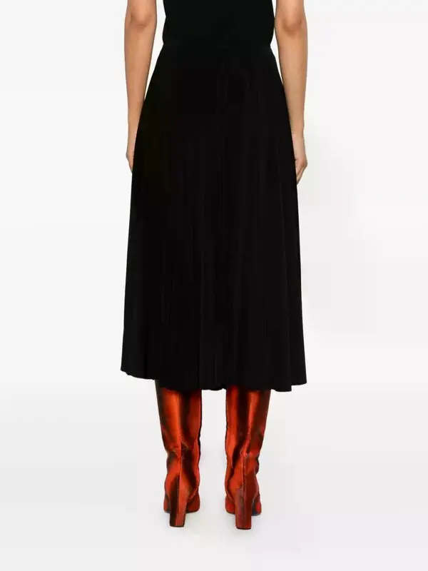 Norma Kamali Pleated Midi Skirt