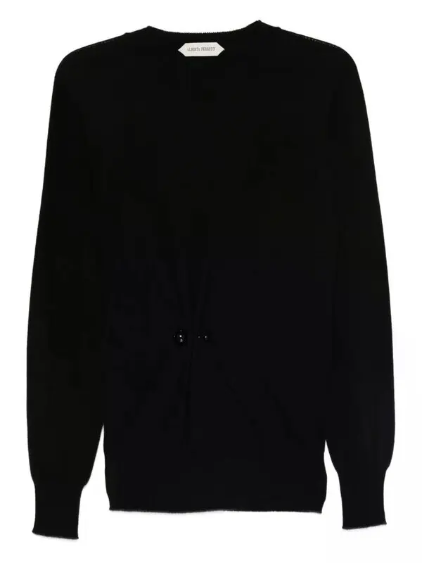 Alberta Ferretti Button-embellished Sweater - Black