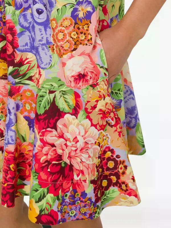 Moschino Floral-print Ruffled Mini Dress