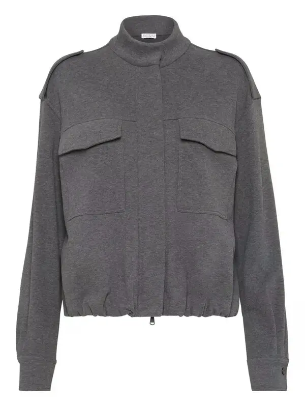 Brunello Cucinelli Flap-pocket Drawstring Bomber Jacket