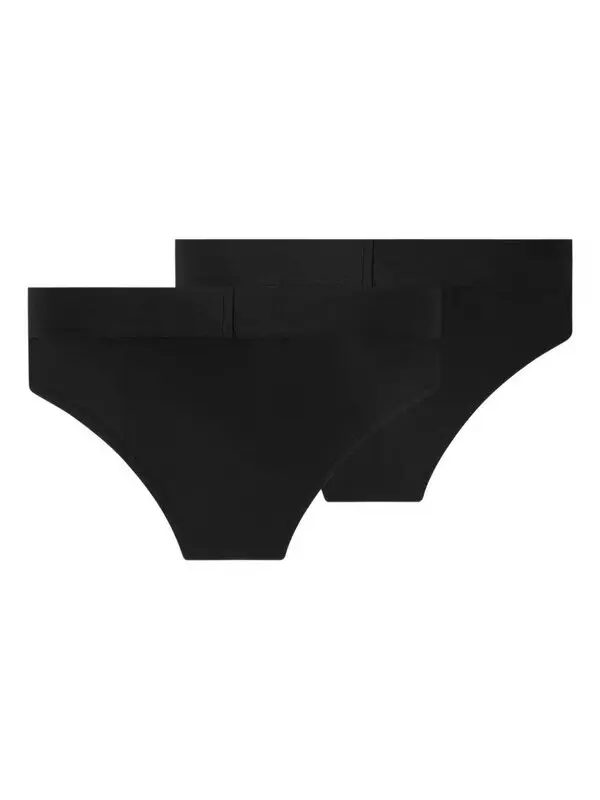 Versace Logo-embellished Briefs - Black