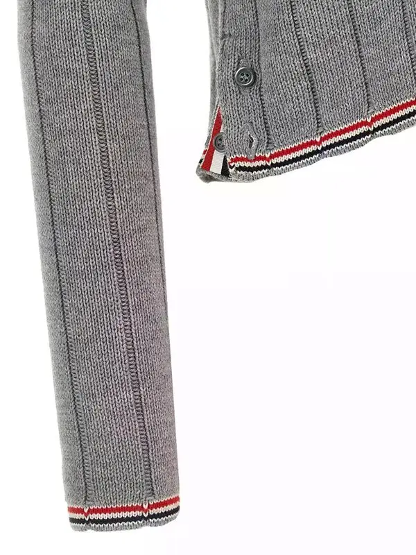 Thom Browne Ribbed V-neck Cardigan