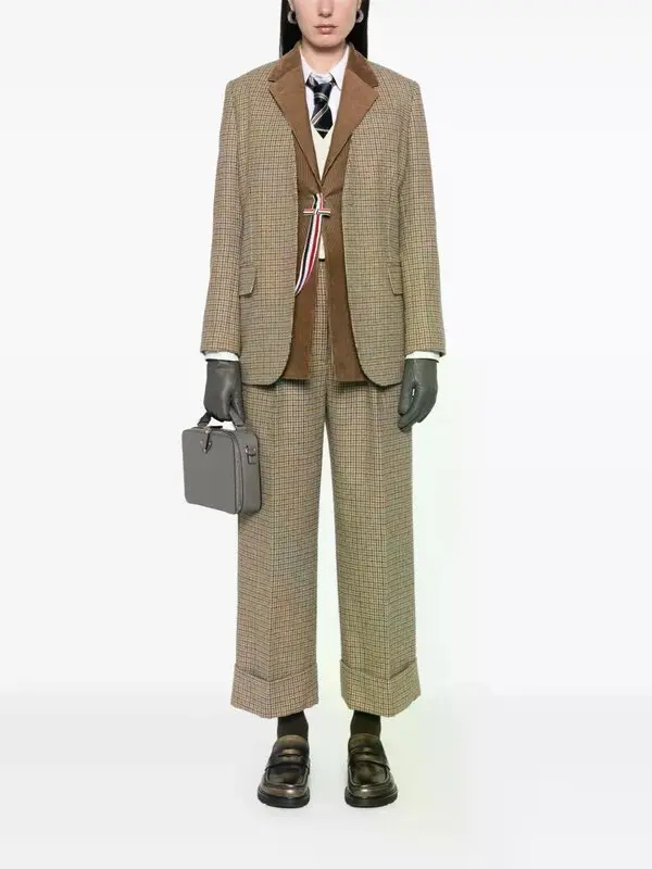 Thom Browne Checked Waistcoat And Blazer Set