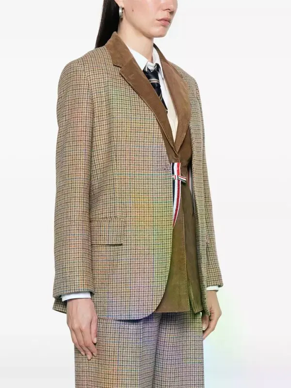 Thom Browne Checked Waistcoat And Blazer Set